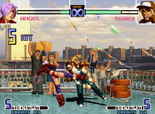 Combos graficados: Combo de angel 1 kof 2002